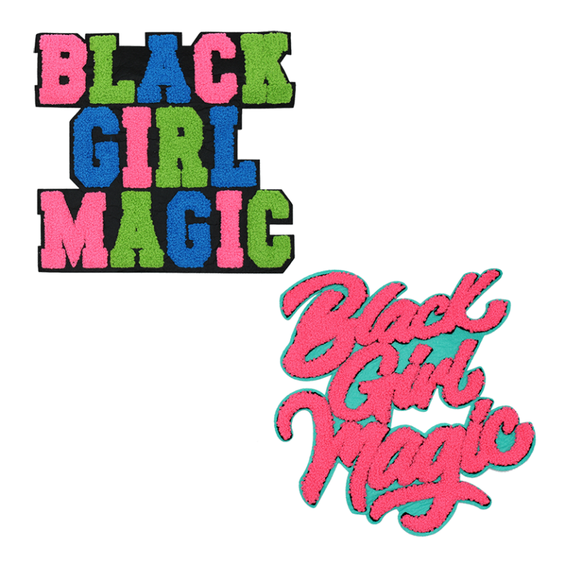 Black Girl Magic Patch (Large/Chenille) - American HTV Crafts Arlington