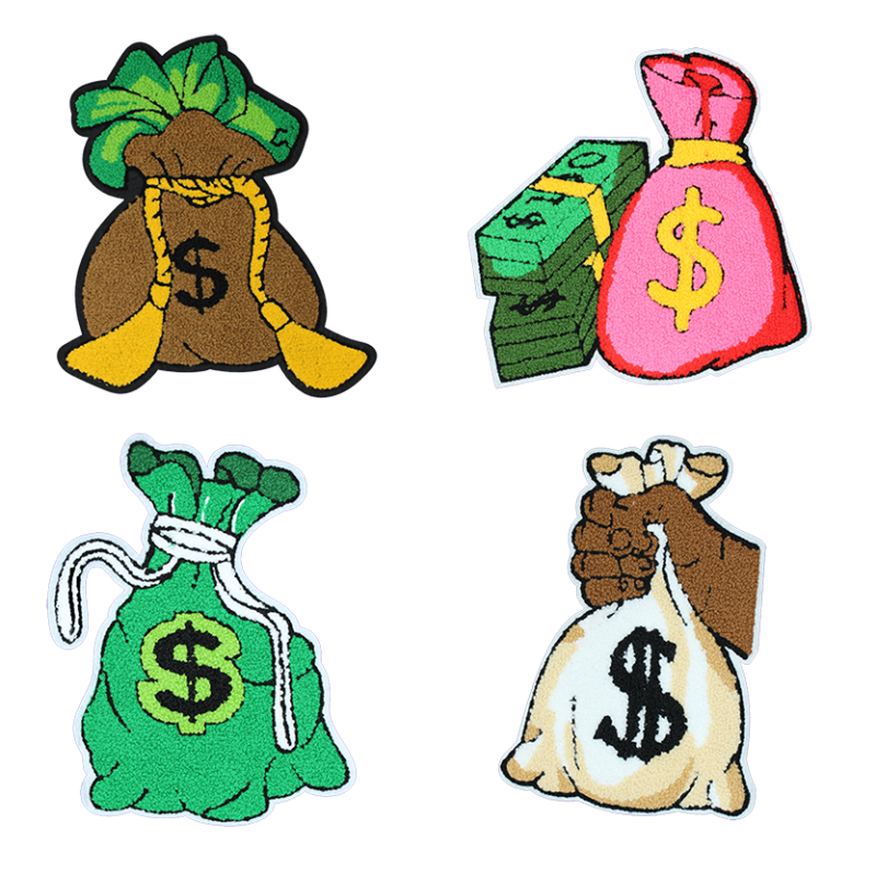 Money Bag Patch (Large/Chenille) - American HTV Crafts Arlington